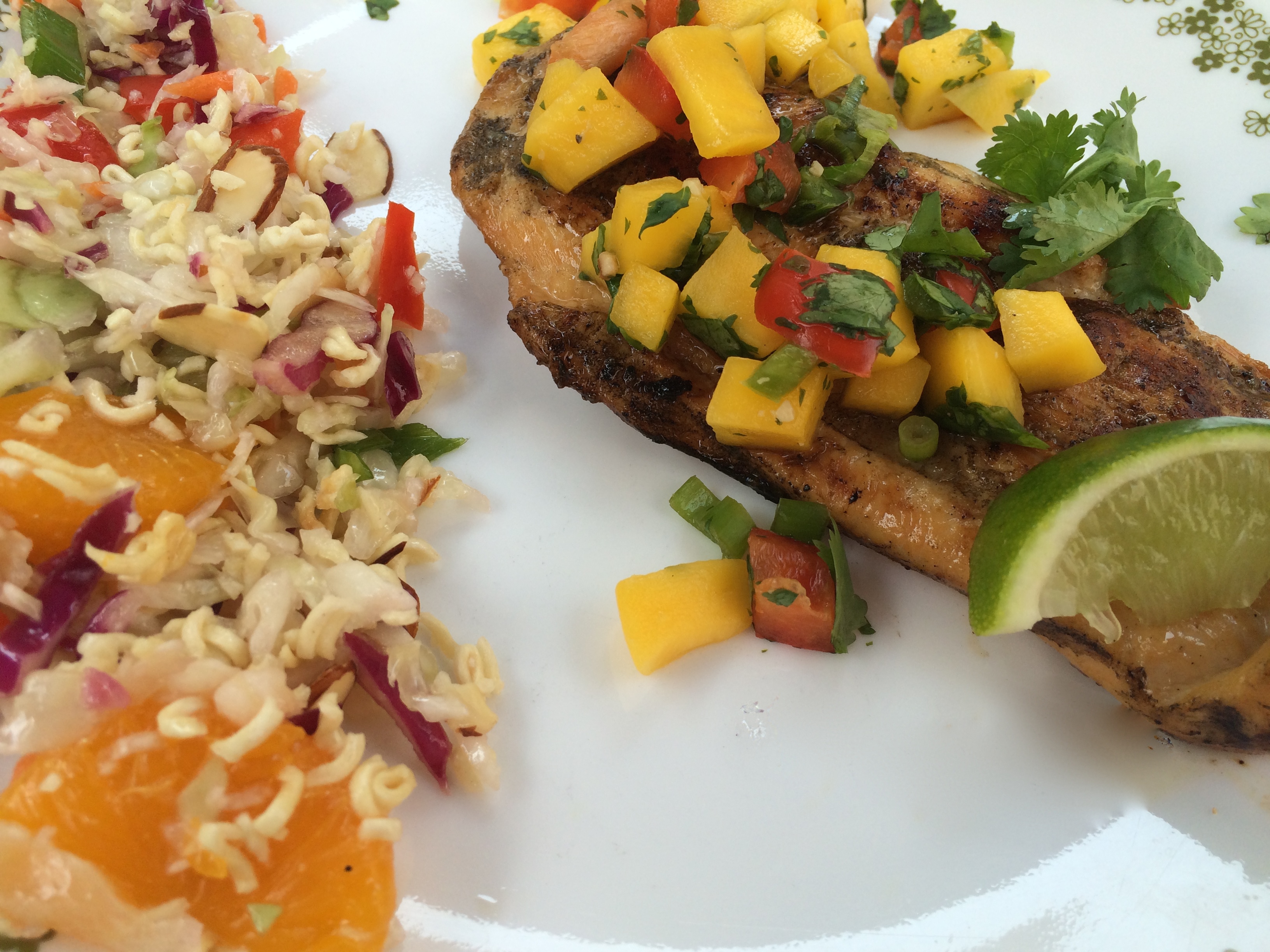 Honey Citrus Grilled Chicken with Mango Pepper Salsa